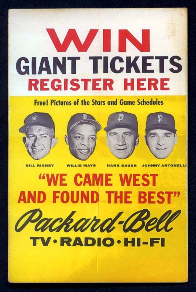 Banty Red "1958" Packard-Bell CHARLIE NEAL, Los Angeles Dodgers DEBUT ...