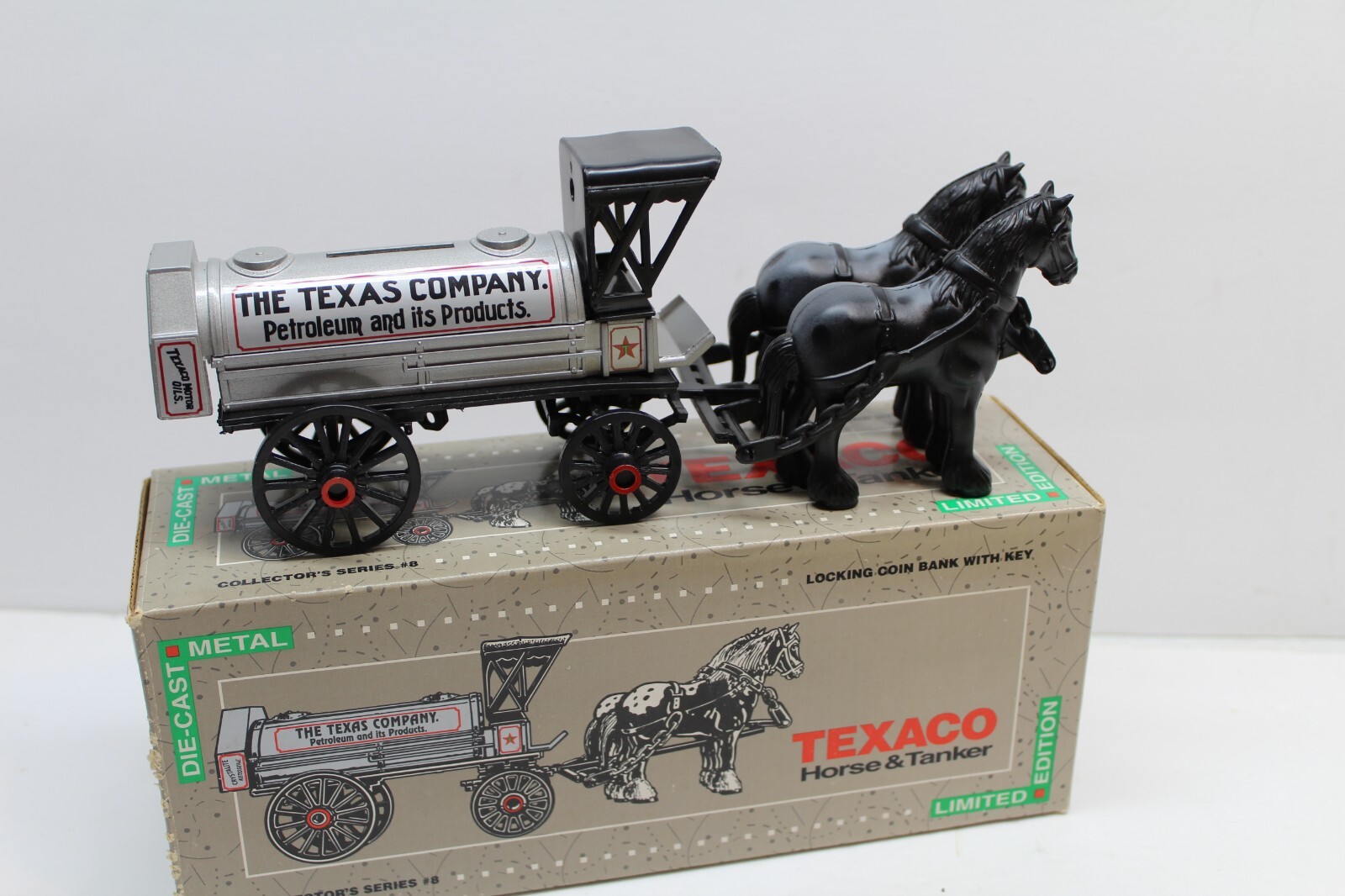 1991 Ertl Die Cast Texaco Horse-Drawn Tanker Wagon Coin Bank | eBay