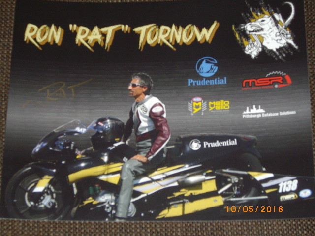 2018 RON "RAT" TORNOW "SIGNED" PRO STOCK MOTORCYCLE NHRA POSTCARD | eBay