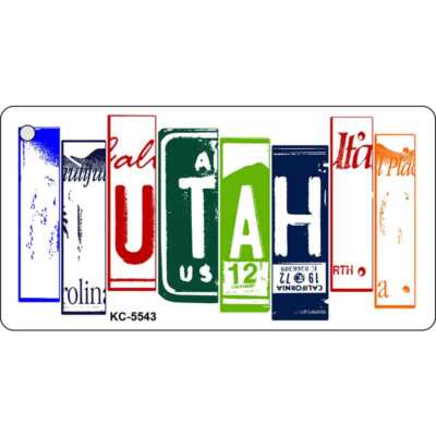 Utah License Plate Tag Art Metal Novelty Aluminum Key Chain KC-5543 | eBay