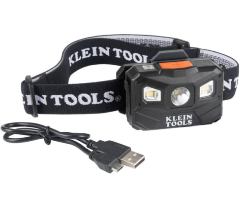 Klein Tools 56048 Rechargeable Auto-Off LED Headlamp, Adjustable ...