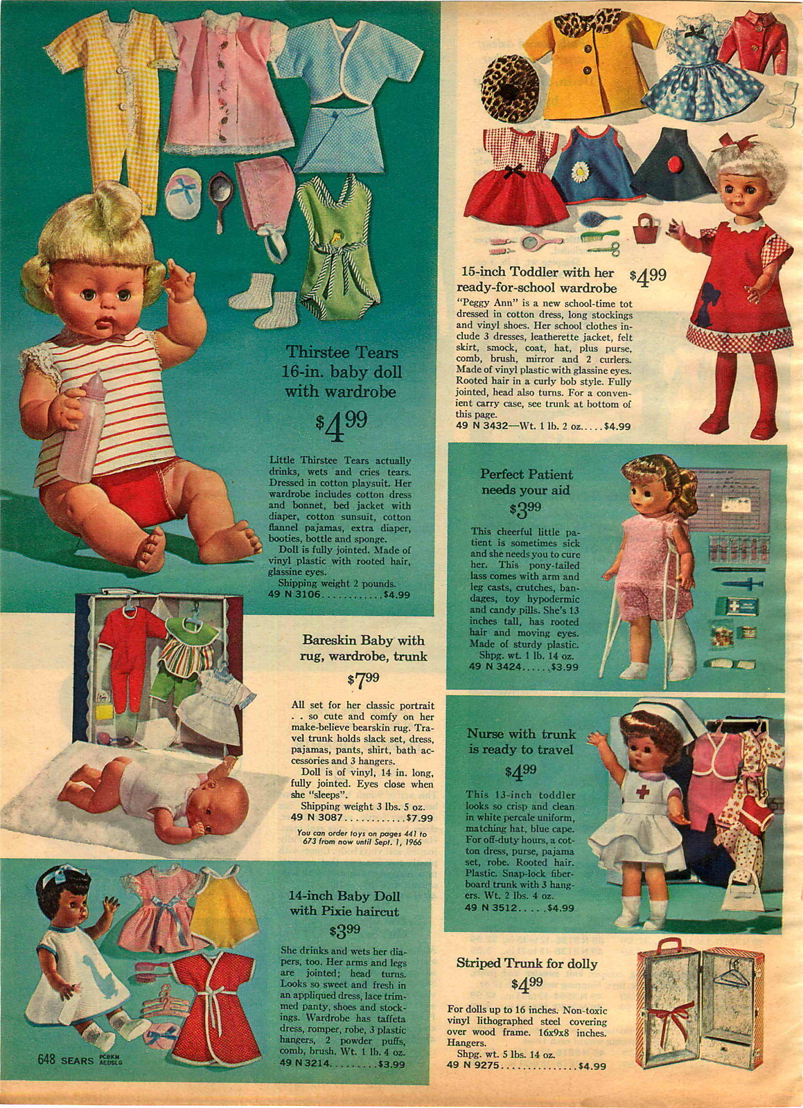 1965 ADVERT Ideal Doll Betsy Baby Baby Nancy Teary Deary Thirstee Tears ...