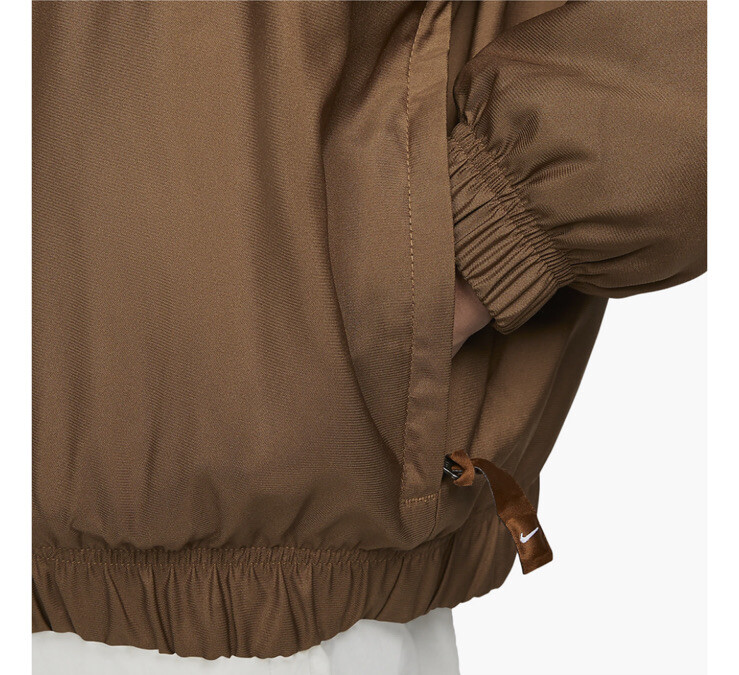 Adult Unisex L - NikeLab Solo Swoosh Satin Bomber Jacket Ale Brown ...