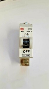 MEM Memera QEB Single Pole Type 1/B MCB 45A 40A 32A 10A 16A 5A BS3871 ...