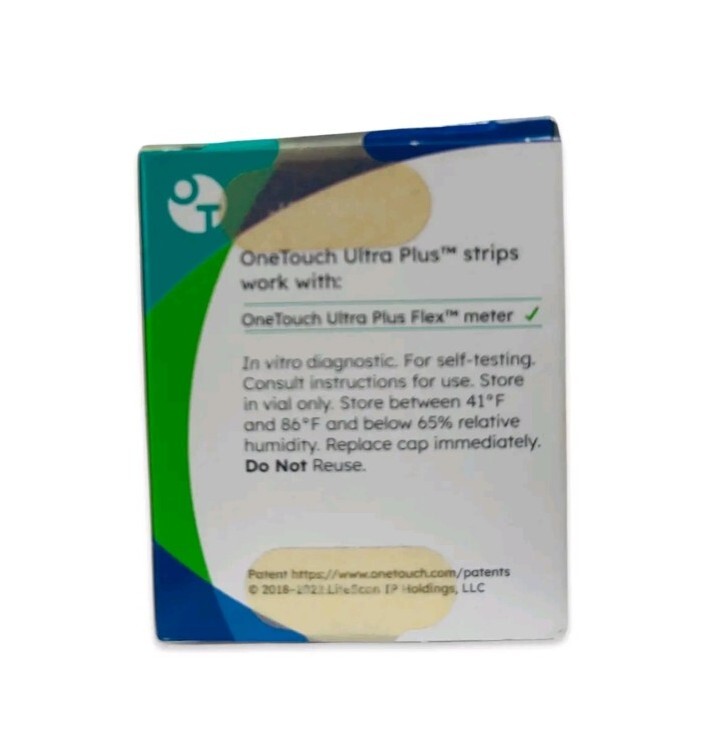 BOX OF 30 One Touch Verio ULTRA PLUS Blood Glucose Testing Test Strips ...