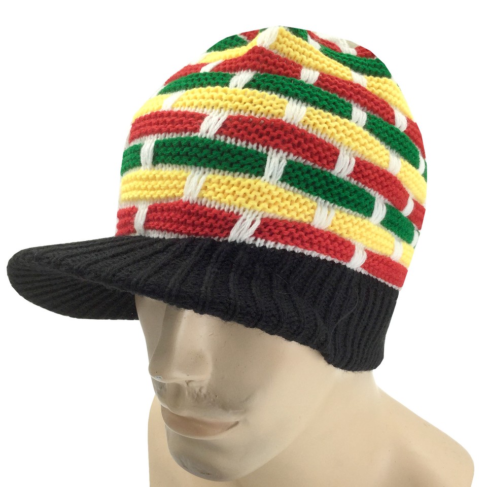 Beanie Beanies Plain GI Jeep Cap Caps Hat Visor Ski Knit Thick Warm ...