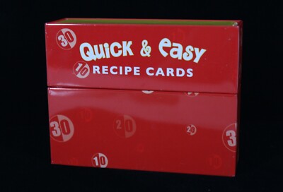 RARE! VINTAGE 10, 20, 30 MINUTE MEALS QUICK & EASY RECIPE CARDS IN TIN ...