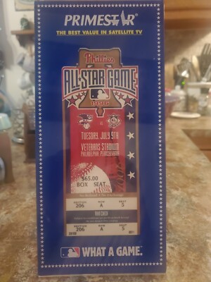 Philadelphia Phillies 1996 MLB All-Star Game Ticket and Display Stand ...