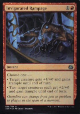 Invigorated Rampage - Aether Revolt: #86, Magic: The Gathering Nm R117 ...