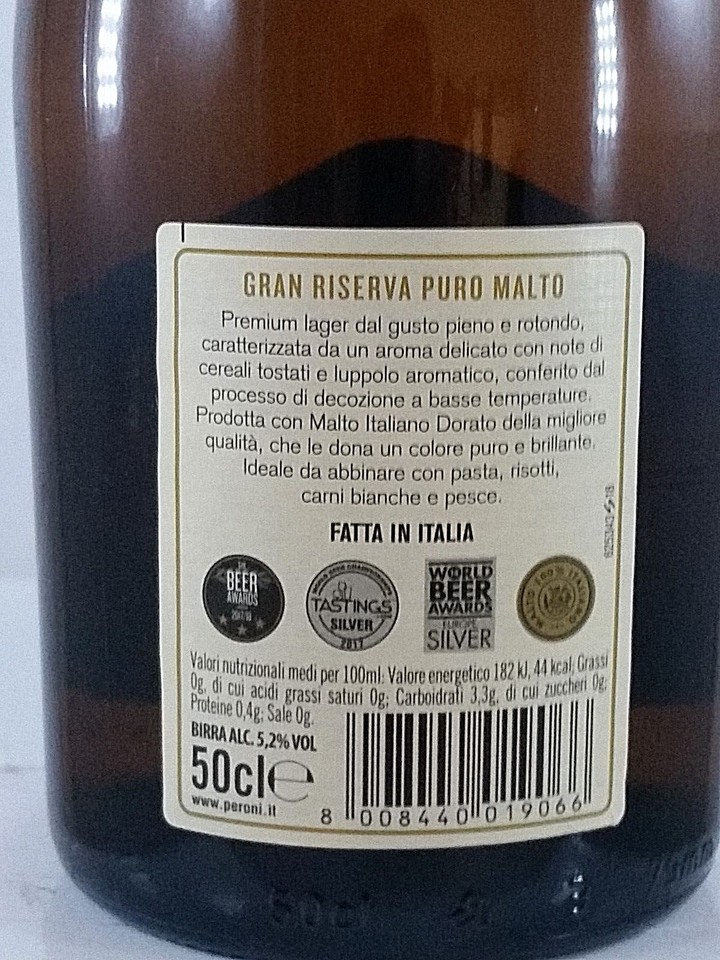 3 Peroni Gran Reserva Pur Malt Bière Premium Lager cl.50 Bot 10% ...