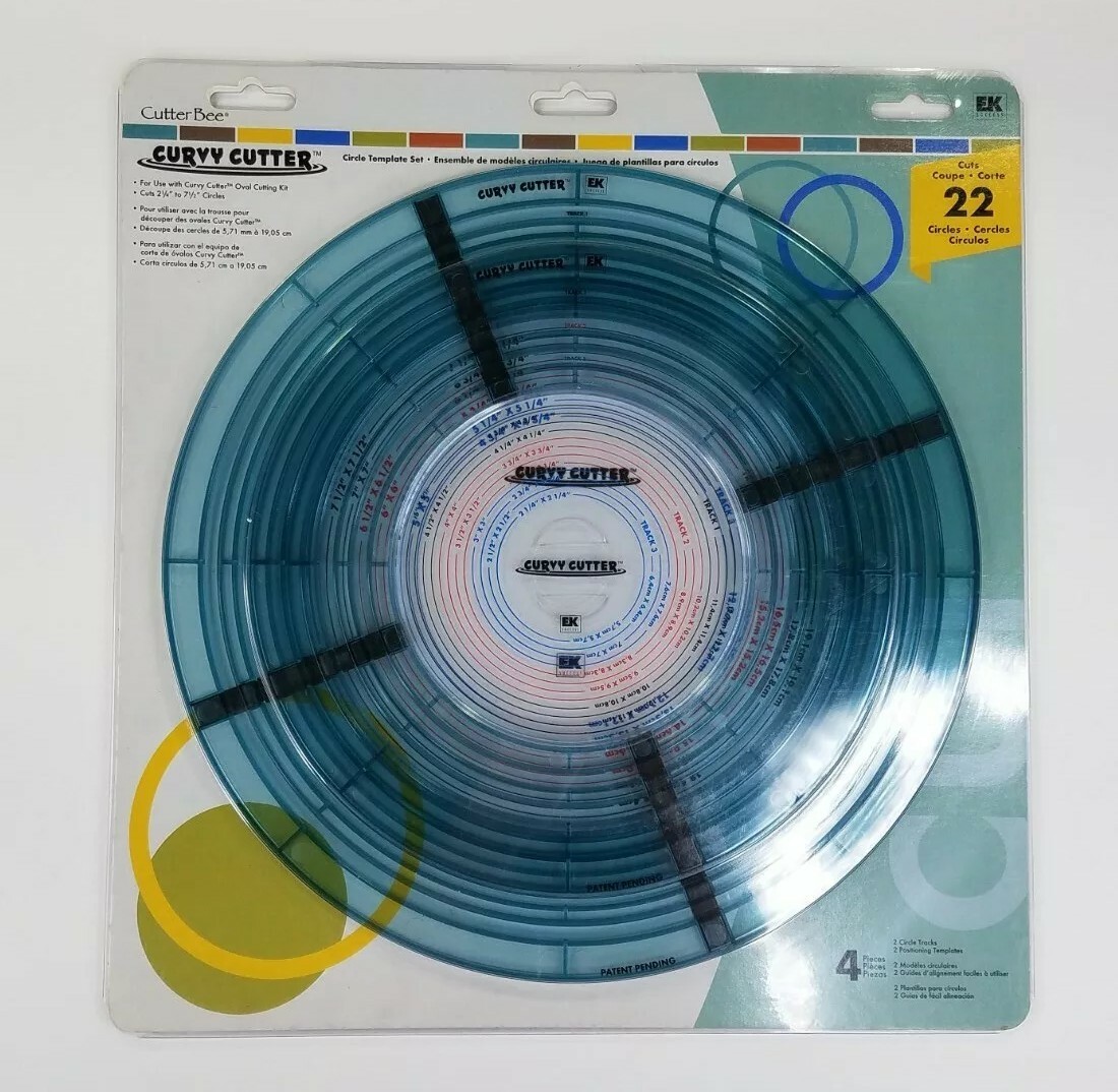 Cutter Bee Curvy Cutter Circle Template Set Cuts 22 2.25" to 7.5 ...