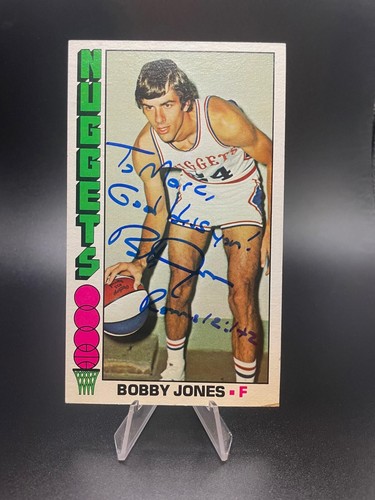 BOBBY JONES 1969 DENVER NUGGETS AUTHENTIC AUTOGRAPHED BASKETBALL CARD ...