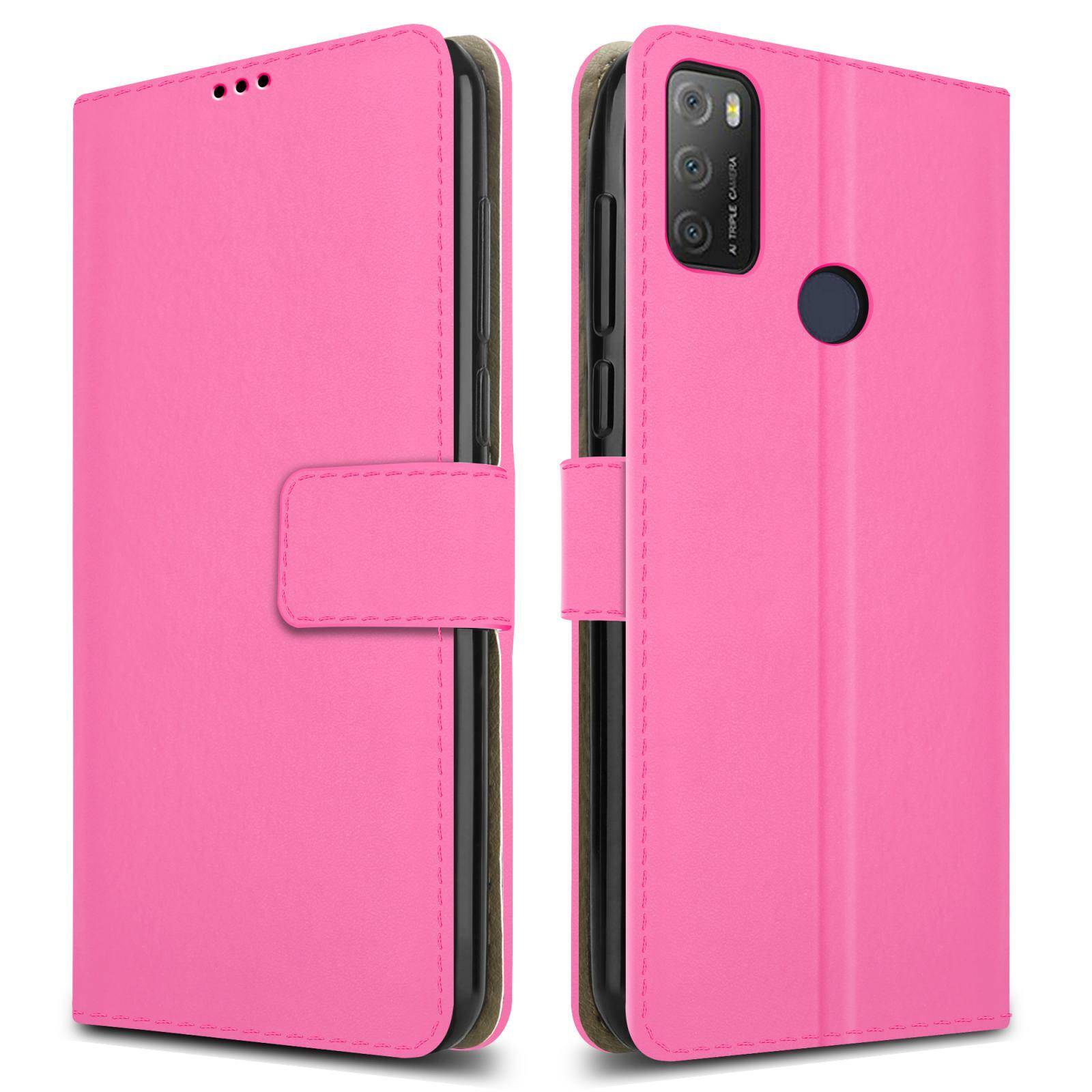 For Alcatel 1S (2021) 6025H, Leather Wallet Magnetic Flip Stand Phone ...