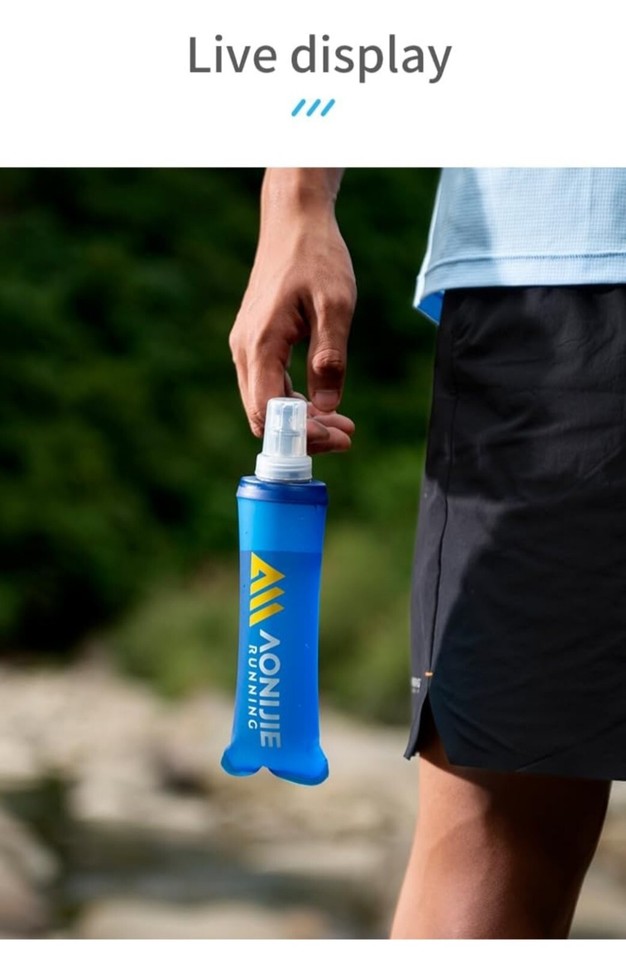 Water Soft Flask Collapsible TPU Water Bottles, 250ml/8oz for Hydration ...