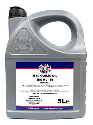 Hydraulic Oil ISO 15 HVI JCB Brake Fluid HP 15 - 5L - 5 Litres ...