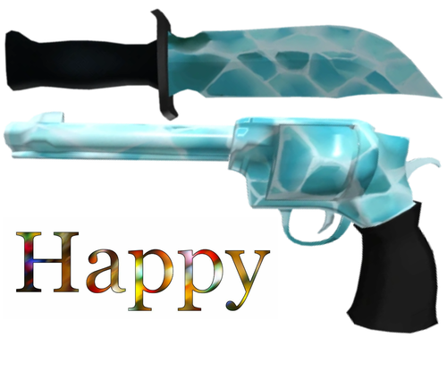 FROZEN GUN & KNIFE💙🤍MM2 ROBLOX UNCOMMON CHRISTMAS COLLECTIBLE💙🤍FAST ...