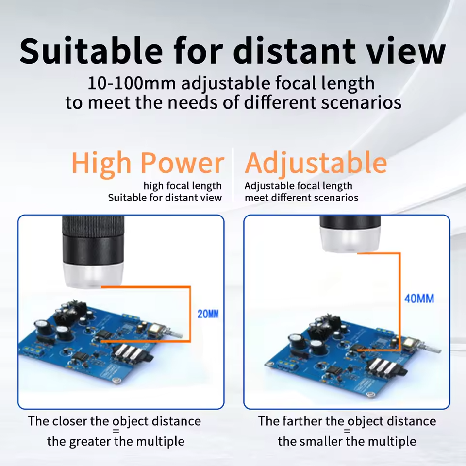 5.5" LCD Digital Microscope – 10MP 1000X USB Magnifier for Electronics ...