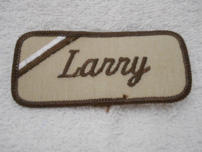 LARRY USED EMBROIDERED VINTAGE SEW ON NAME PATCH TAGS ASSORTED COLORS ...
