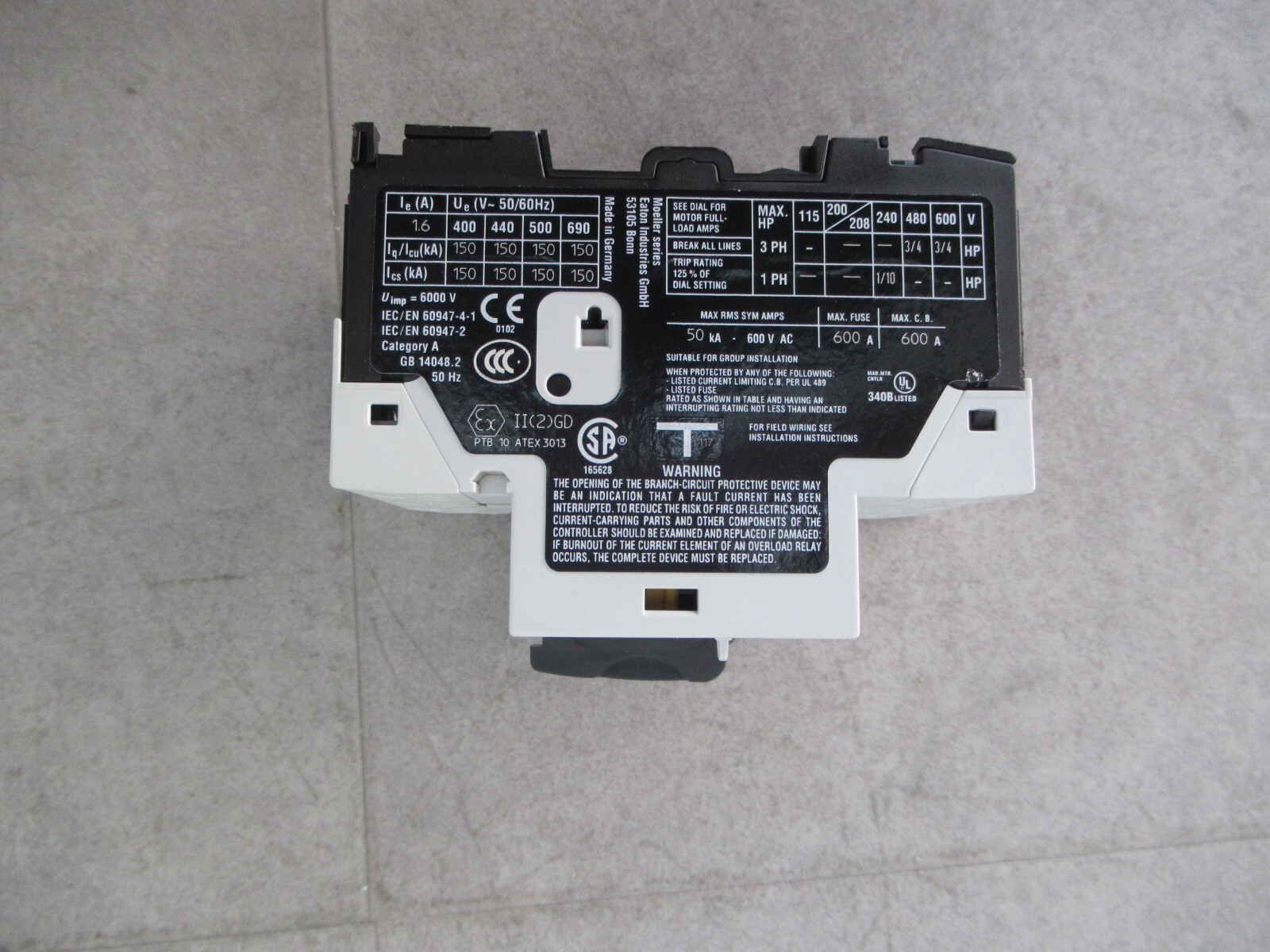 Eaton PKZM0-1-C Motor Circuit Breaker 1A 690 VAC 3-Pol | eBay Australia