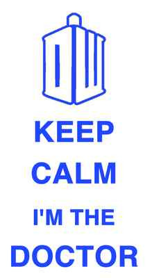 Custom 2.75"x5.5" Doctor Who Vinyl decal sticker "Keep Calm I'm the ...