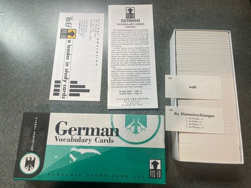 German Vocabulary Cards (1991, Cards) for sale online | eBay