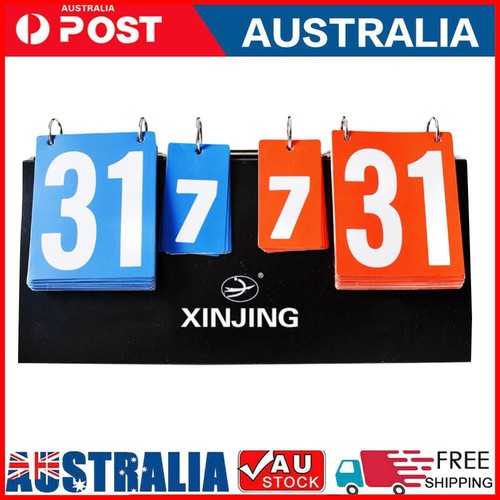 4-Digit Table Tennis Scoreboard Plastic Football Score Plate for Sports ...