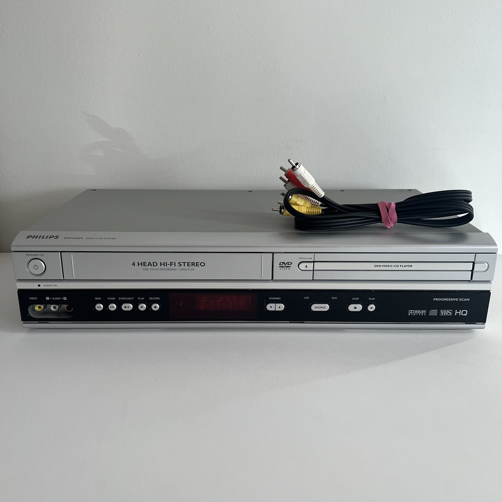 Philips DVD VCR Combo Player DVP3050V 4 Head Hi-Fi Stereo TESTED NO ...