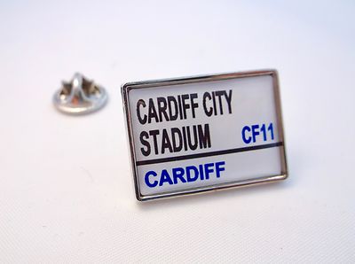 CARDIFF STADIUM ROAD STREET SIGN LAPEL PIN BADGE GIFT | eBay UK