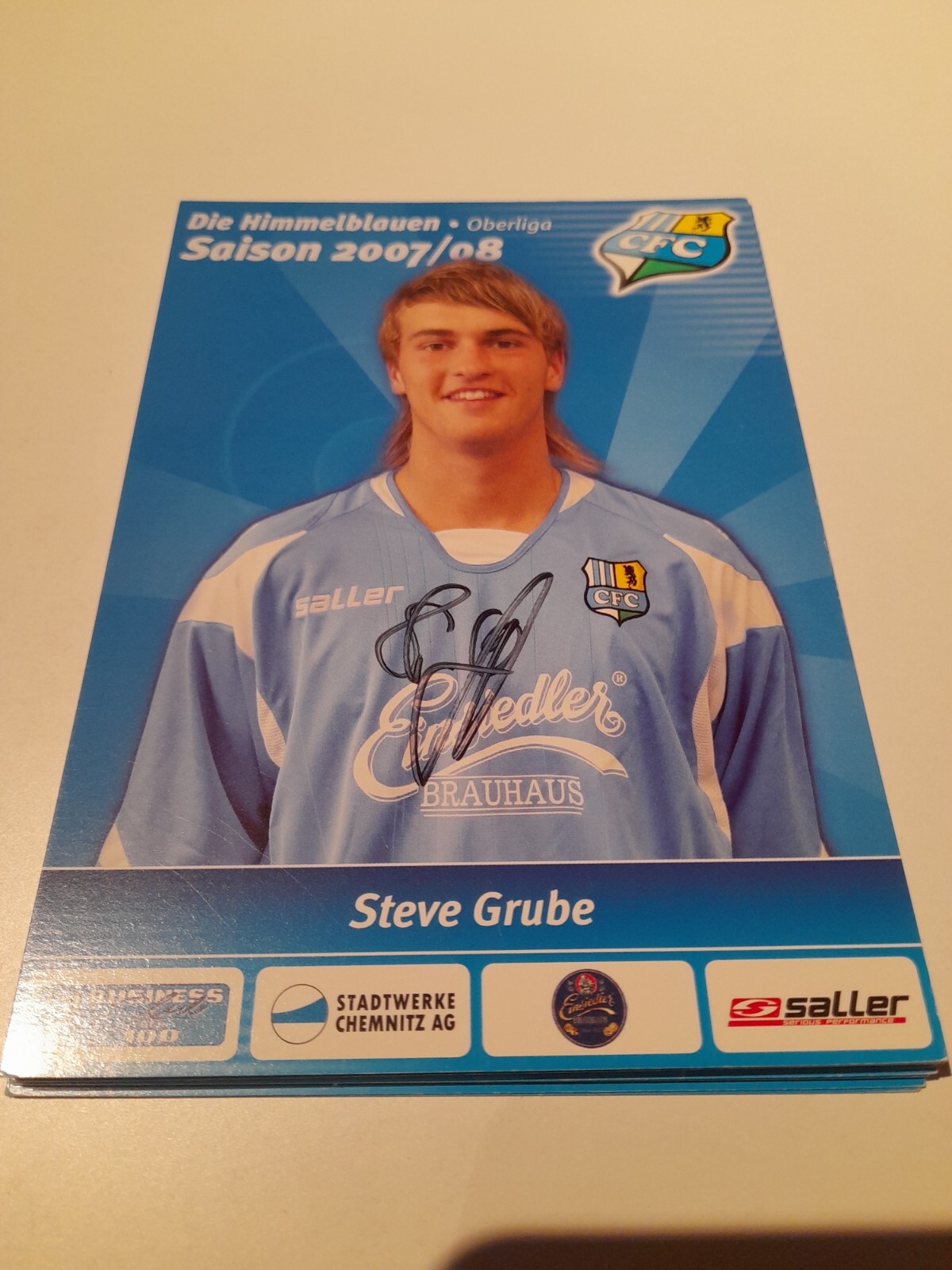 Signierte AK Steve Grube Chemnitzer FC NEU | eBay.de