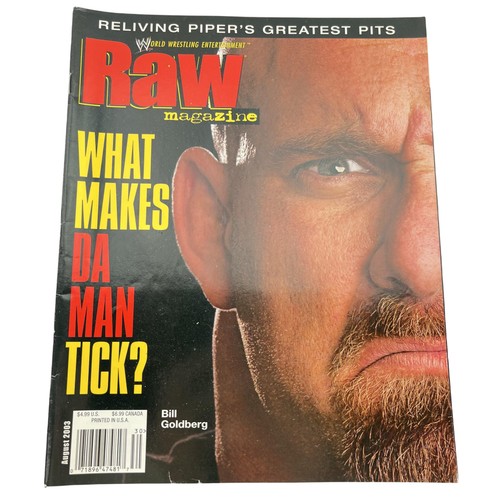 Vintage WWE Raw Magazine August 2003 Bill Goldberg Cover What Makes Da ...