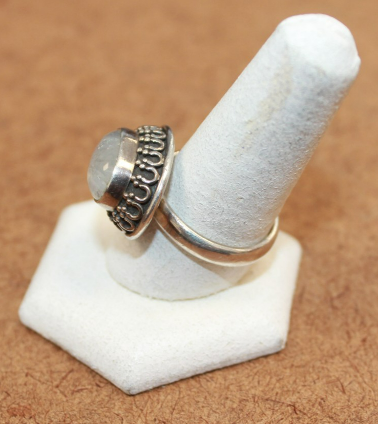 Designer QVC Sterling Silver Clear Labradorite Ring - Sz. 9.25 (125WEJ ...
