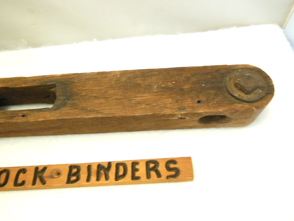 ANTIQUE OAK WOODEN LARGE CORN SHOCK BINDER 20 1/4" | eBay