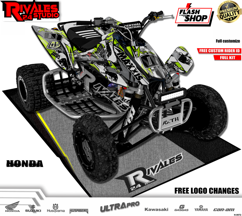 Honda TRX 450R 450ER graphics kit 2004 2005 2006 to 2014 decals ...