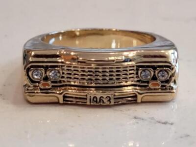 100% Custom Gold Color 1963 Impala, Biscayne or Bel Air alloy ring! | eBay