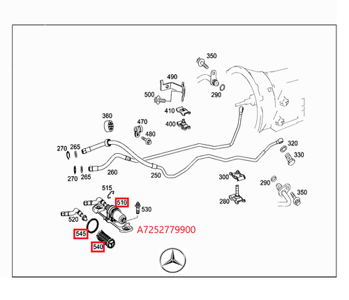 Original Mercedes-Benz A7252779900 Hydraulic Filter, Automatic Gearbox ...