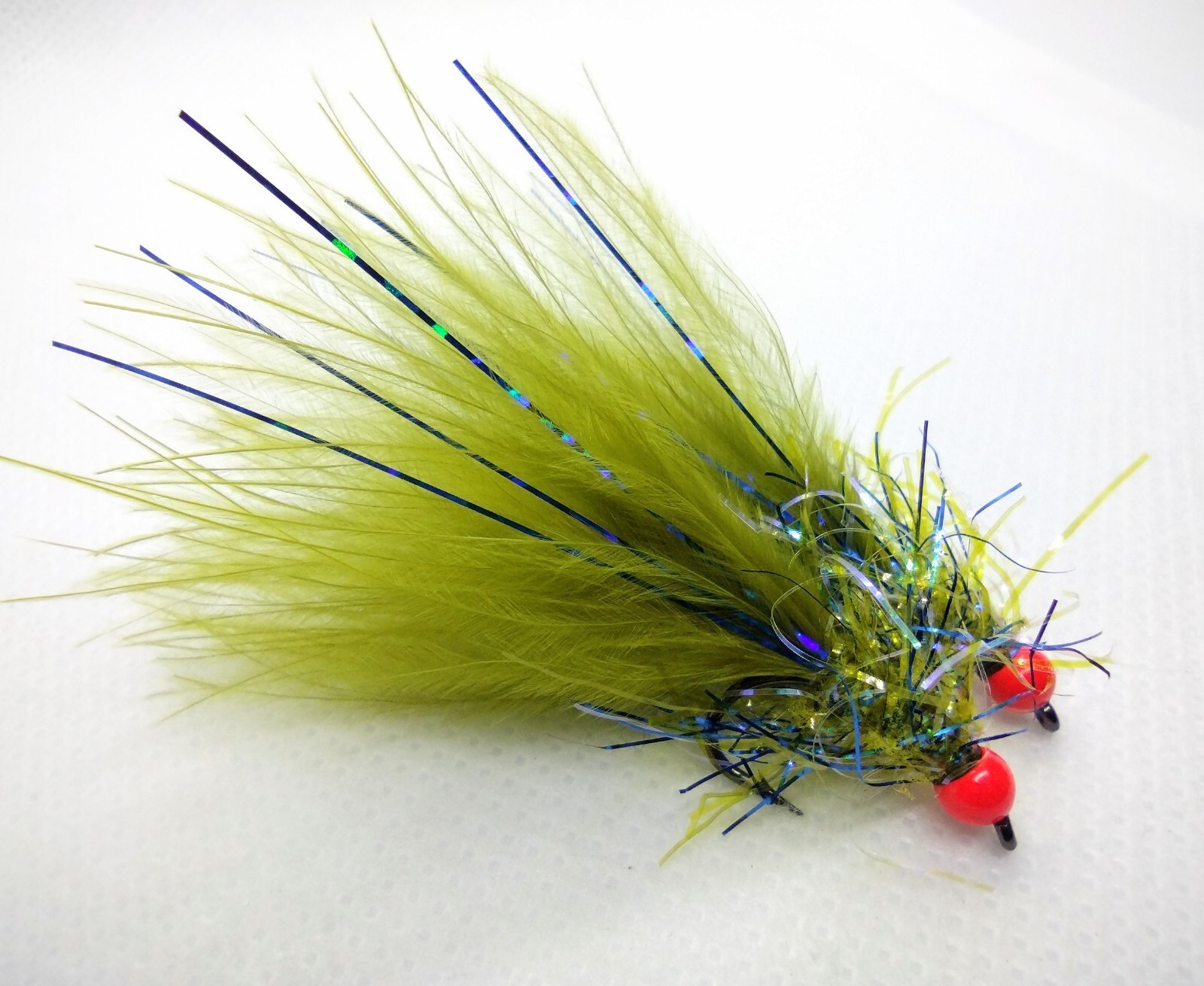 Blue Flash Damsel Fly, Set 12 Lures Flies, Olive Nano UV Straggle ...