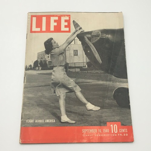 VTG Life Magazine September 16 1940 Flight Across America Cover ...