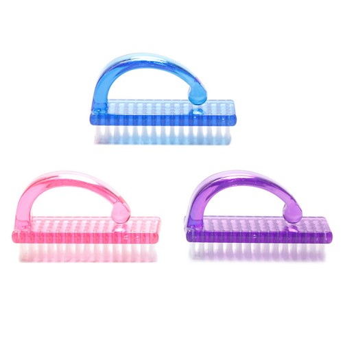 Nail Dust Cleaning Brush Plastic Handle Manicure Pedicure File Tool ...