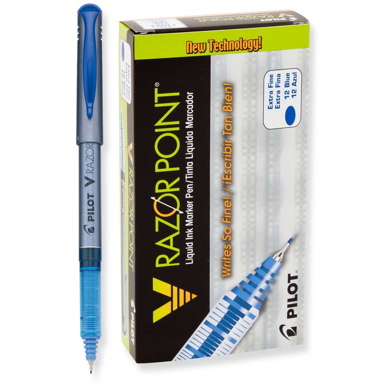 11021 Pilot V Razor Liquid Ink Marker Pens, Extra Fine Point, Blue ...