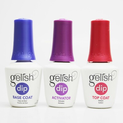 Gelish Dip SNS Dipping System Trio Set Top, Base & Activator 15ml From ...