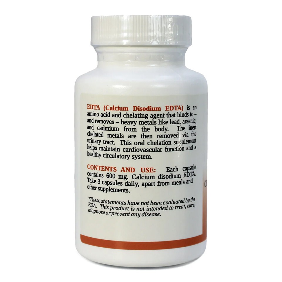 Arizona Natural EDTA Chelation Formula, 600 mg, 100 Capsules | eBay