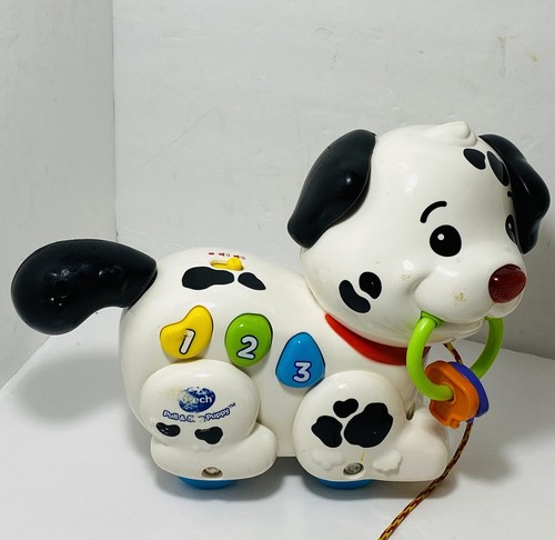 Vtech pull & sing puppy toy 8"used sings, counts, barks | eBay
