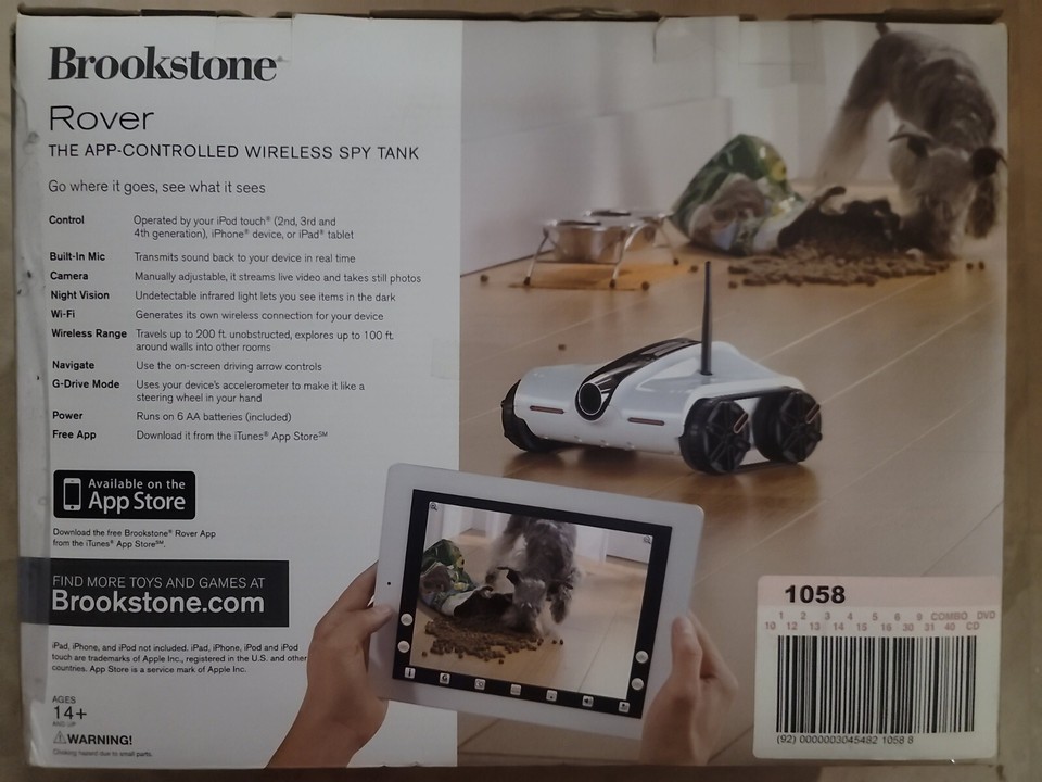 Brookstone Rover App-Controlled Wireless Spy Tank Toy | eBay
