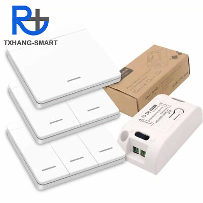 433Mhz RF Wireless Light Switch Remote Control RF 86 Wall Panel ...