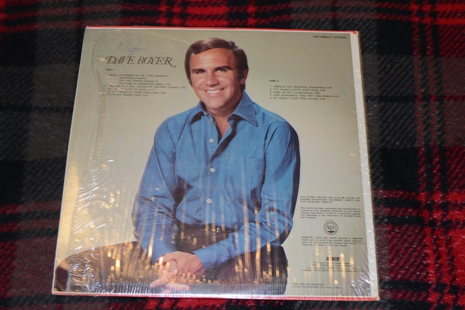 Dave Boyer~Self Titled LP~Word Records WST-8588-LP~SIGNED~Christian ...