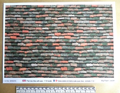 Papier de toiture – tuiles plates en terre cuite vieillissantes ...