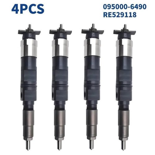 4PCS Common Rail Diesel Fuel Injector RE529118 095000-6490 for John ...