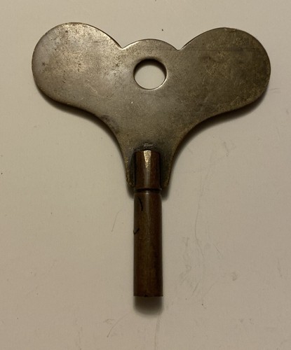 Antique Vintage Large Wing Heavy Brass Clock Key Size #9 Excellent ...