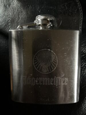 Jagermeister Flask 6oz Stainless Steel Deer Head Logo On Front NEW ...