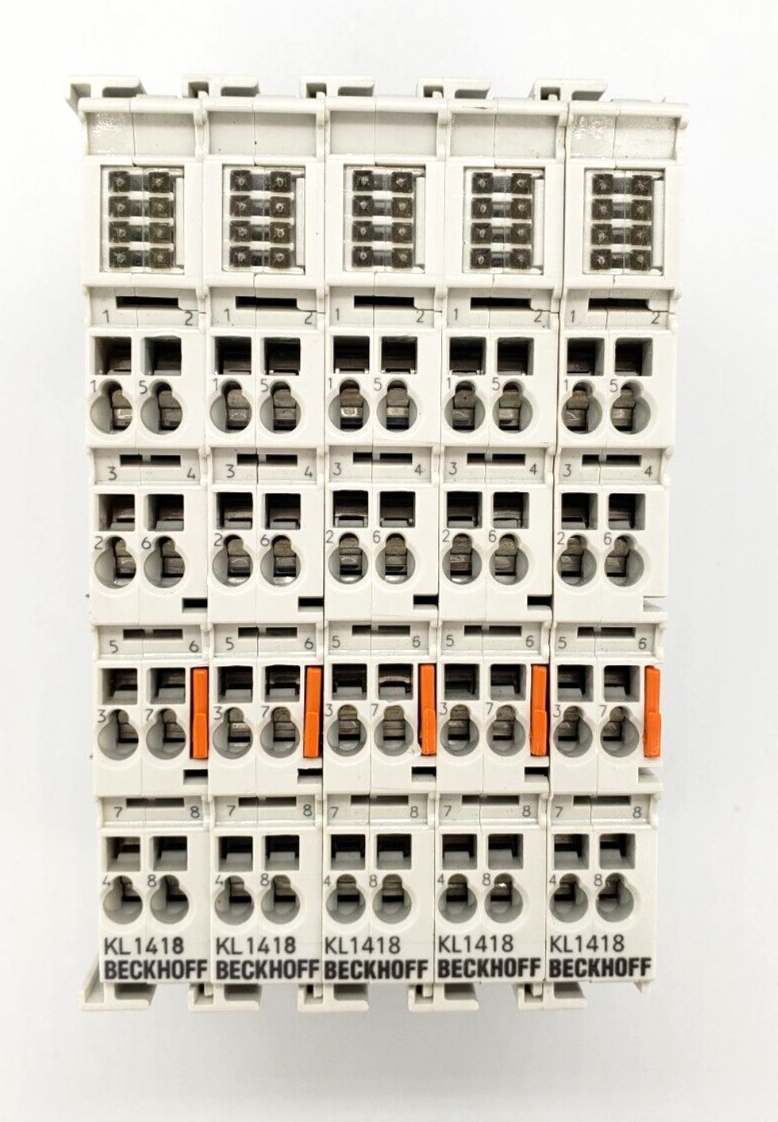 Lot of 5 Beckhoff KL1418 8-Channel Digital Input Terminal 24VDC | eBay